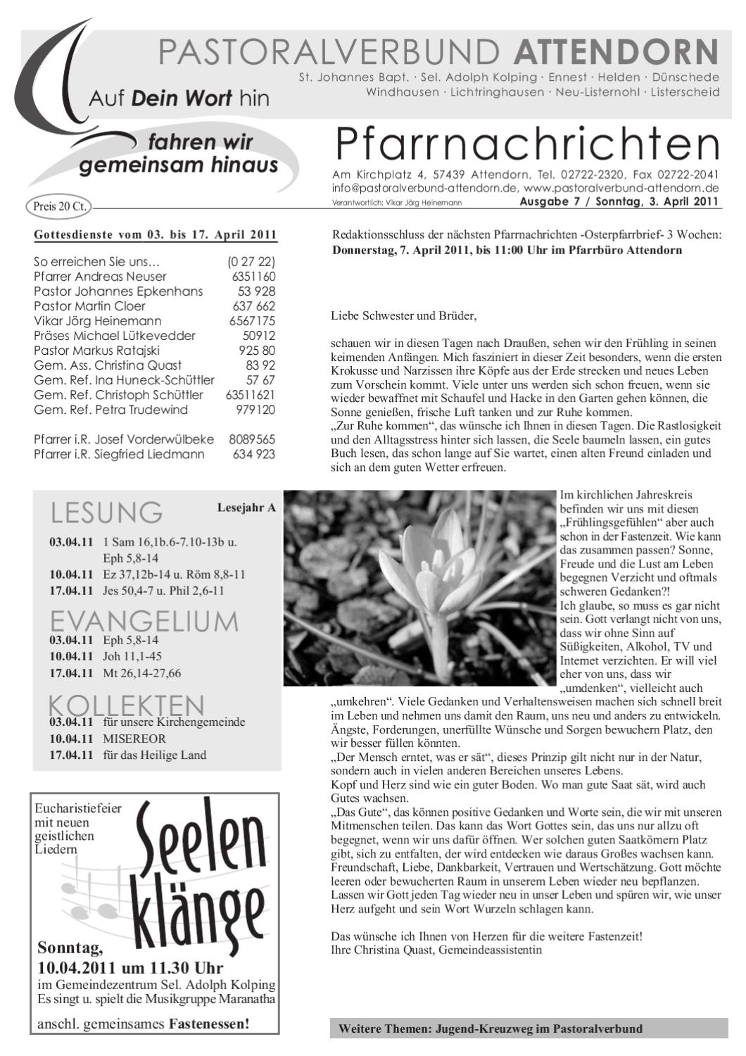 Pfarrbrief Attendorn by FREY PRINT + MEDIA GmbH - Issuu