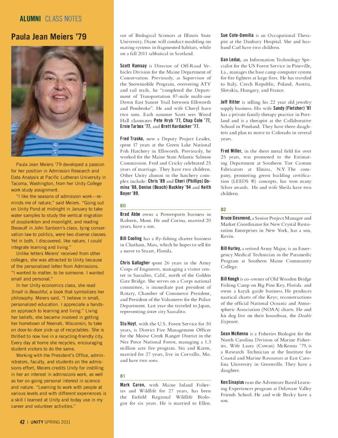 Spring 2011 Unity Magazine by Unity Environmental University - Issuu