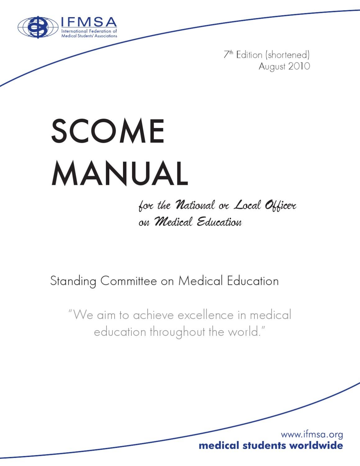 SCOME Manual 7 by International Federation of Medical Students ...