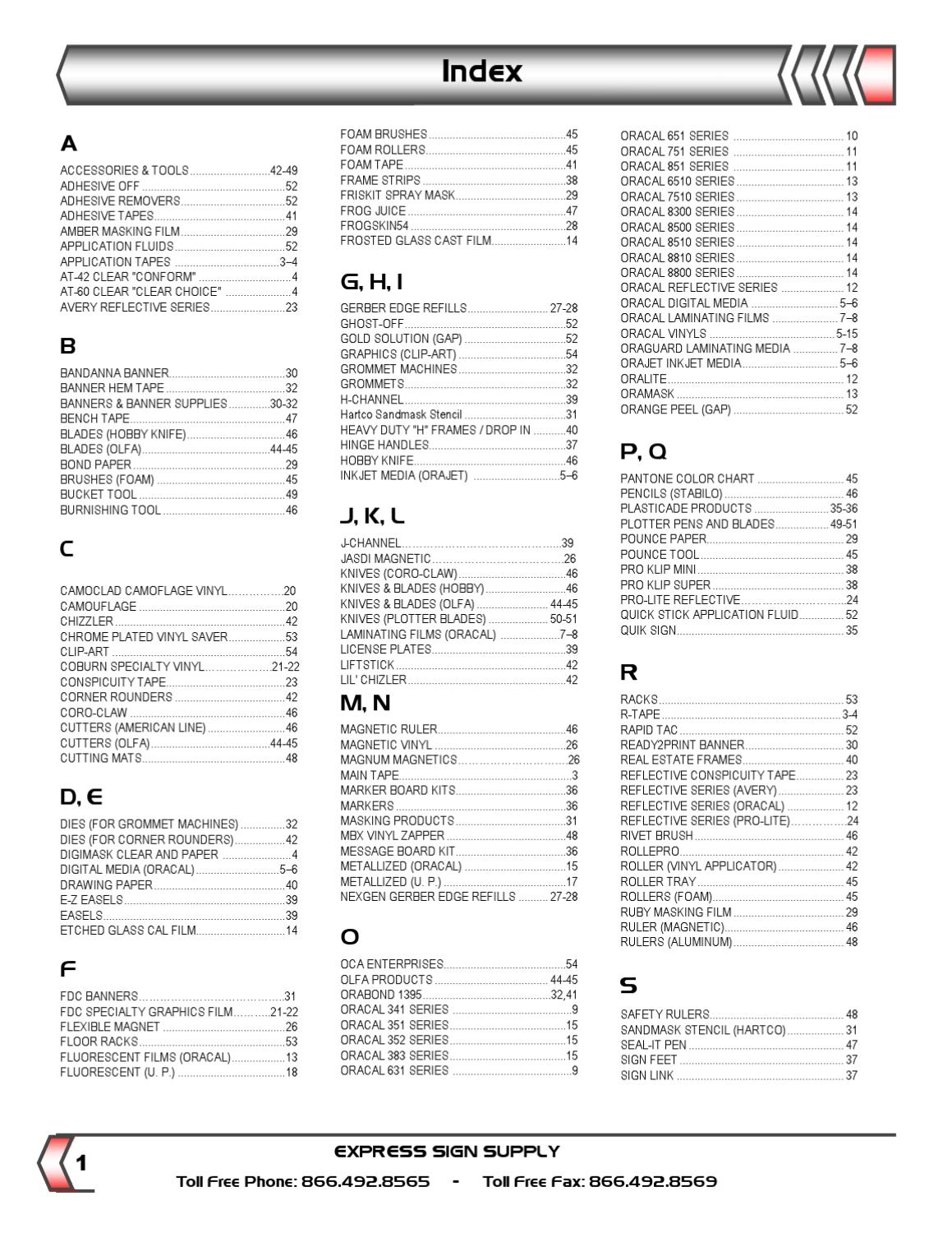 Express Sign Supply Catalog April 2011 by Helix Creative, LLC - Issuu