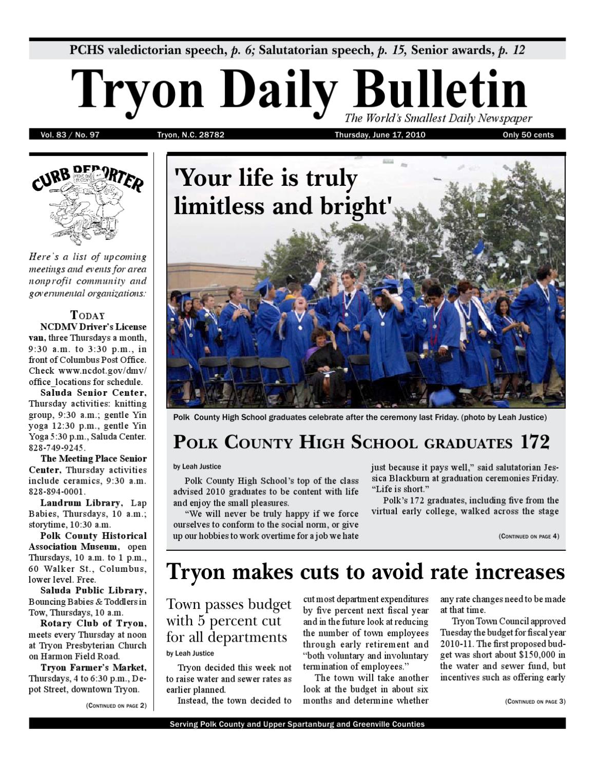 06-17-2010 Daily Bulletin by Tryon Daily Bulletin - Issuu