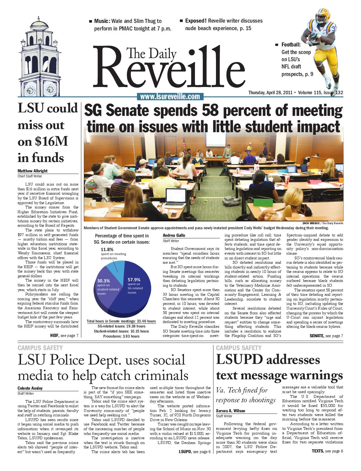 The Daily Reveille - April 28, 2011 by Reveille - Issuu