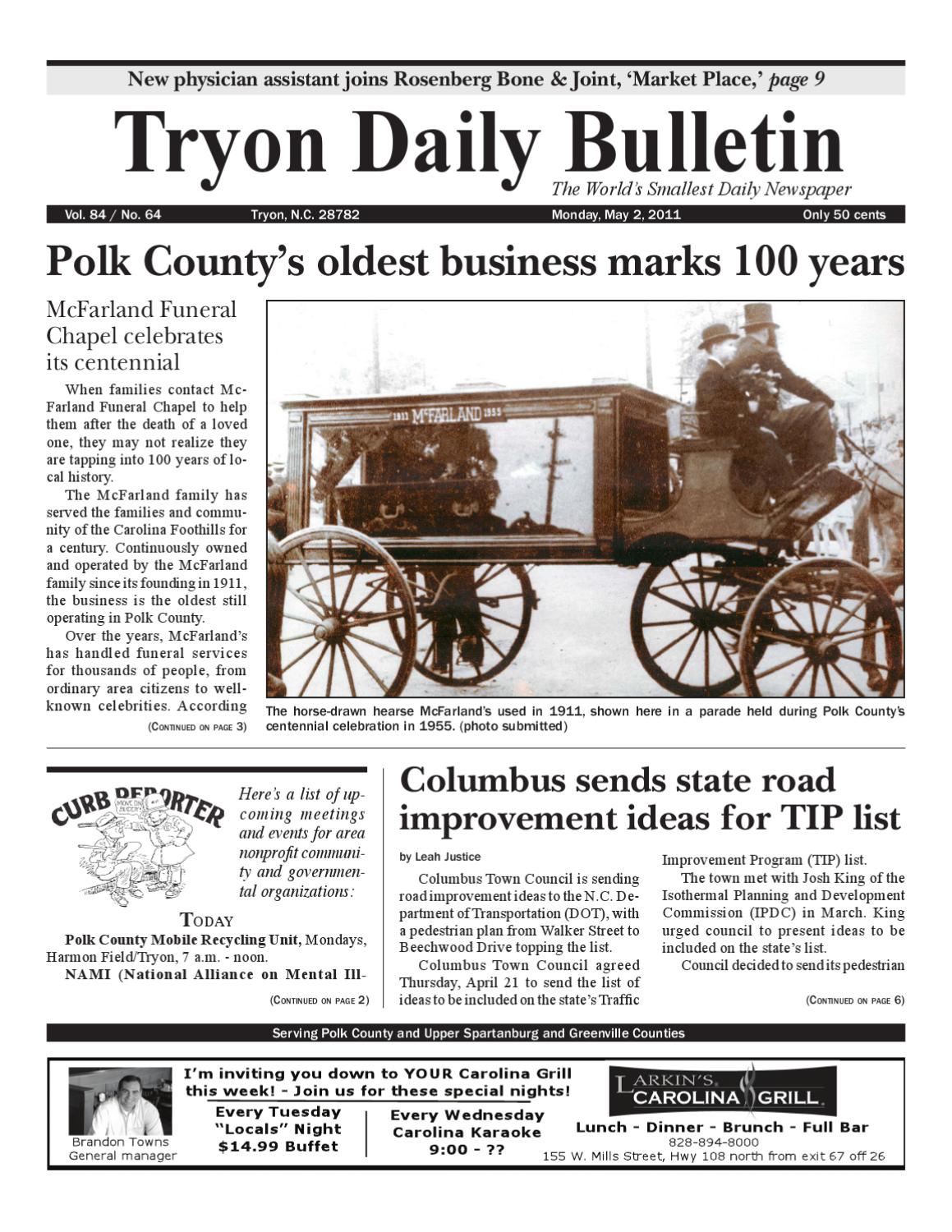 5-2-11 Daily Bulletin by Tryon Daily Bulletin - Issuu