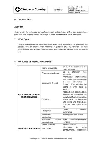 GPC de Manejo del Aborto by Clínica del Country - Issuu