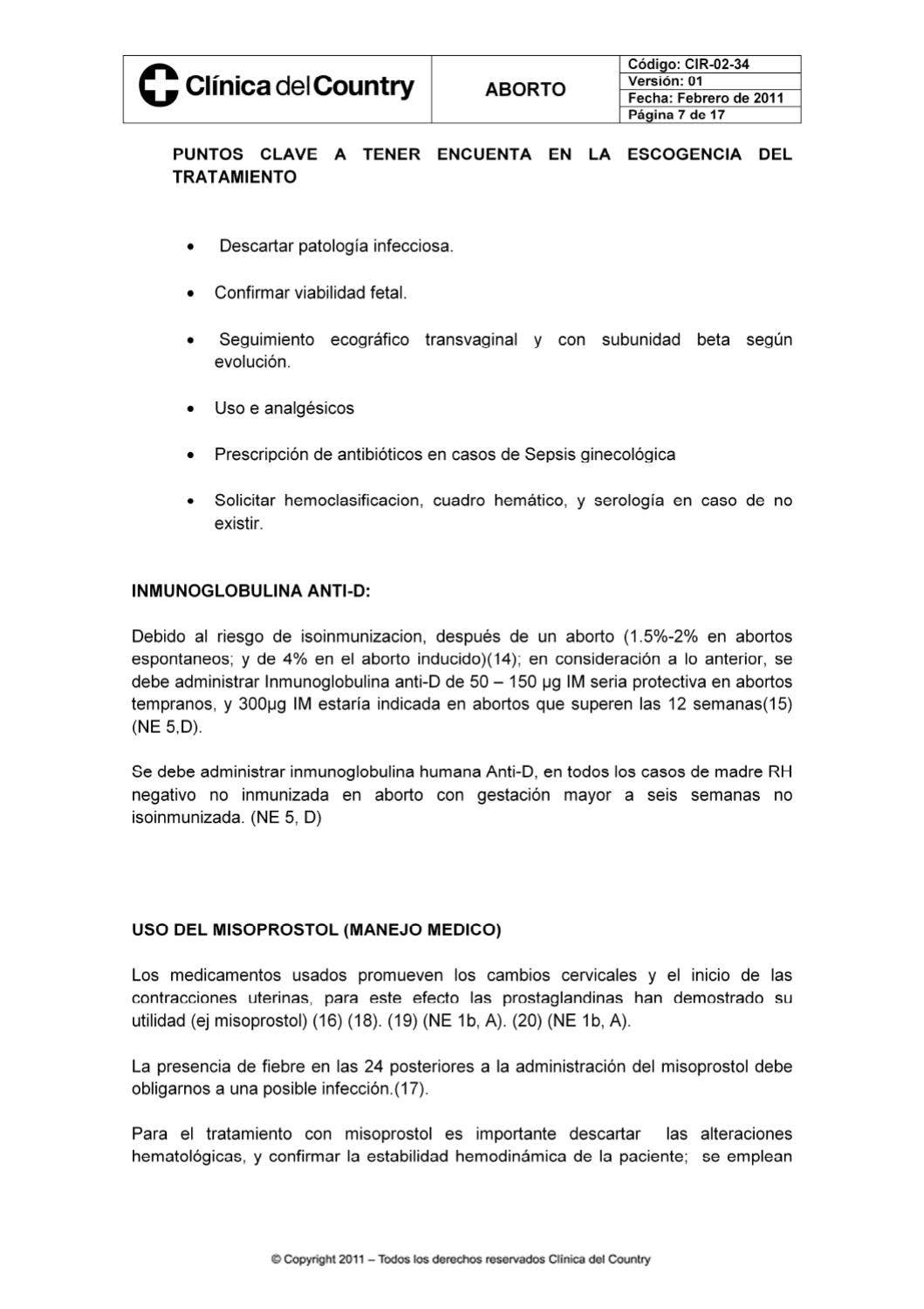 GPC de Manejo del Aborto by Clínica del Country - Issuu