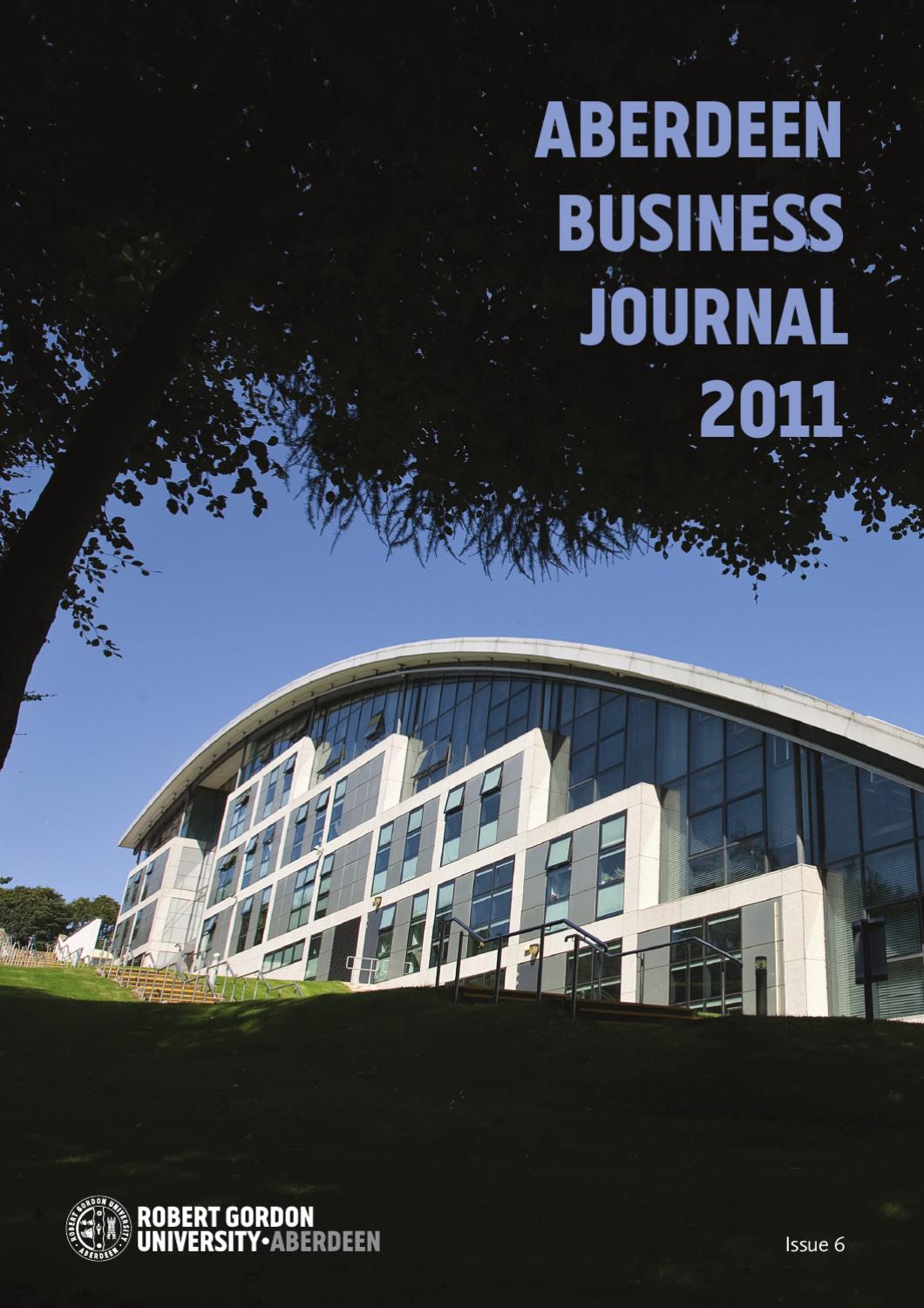 RGU ABS JOURNAL 2011 by The Robert Gordon University - Issuu