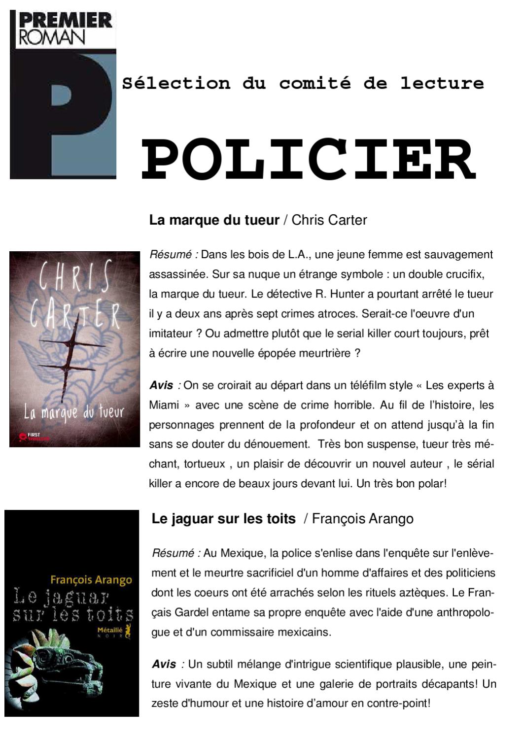 Sélection de romans policiers par le comité de lecture by Mairie-Vaison ...