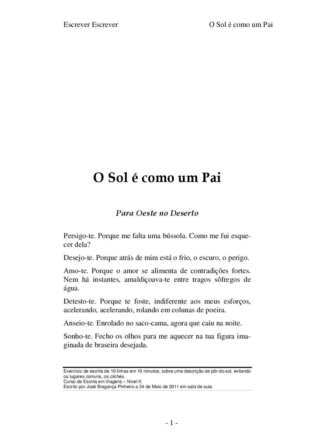 O Sol é como um Pai by Personal Motographic - Issuu