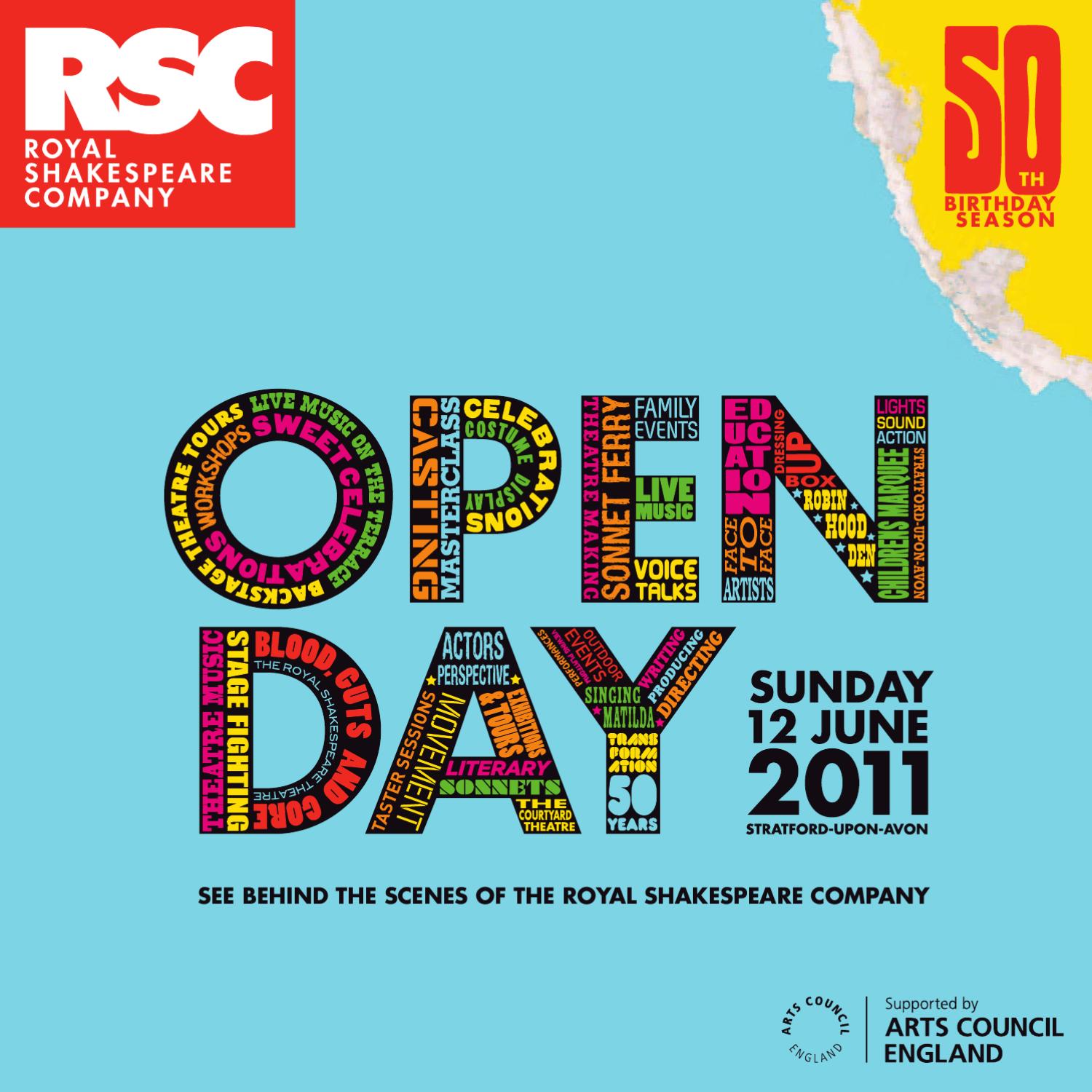 RSC Open Day 2011 by Royal Shakespeare Company - Issuu