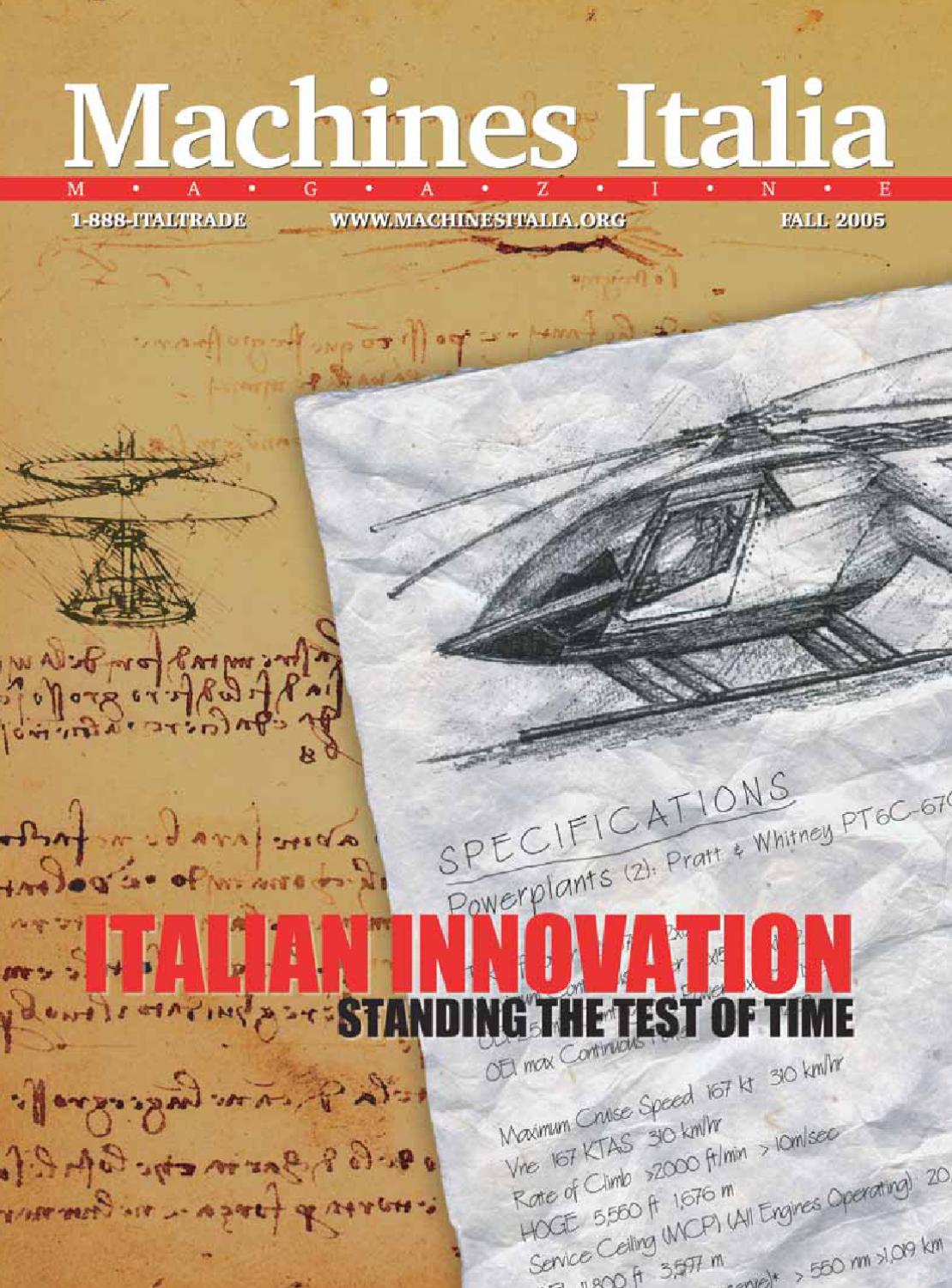 Machines Italia Magazine 2005 by Italian Trade Agency - Issuu