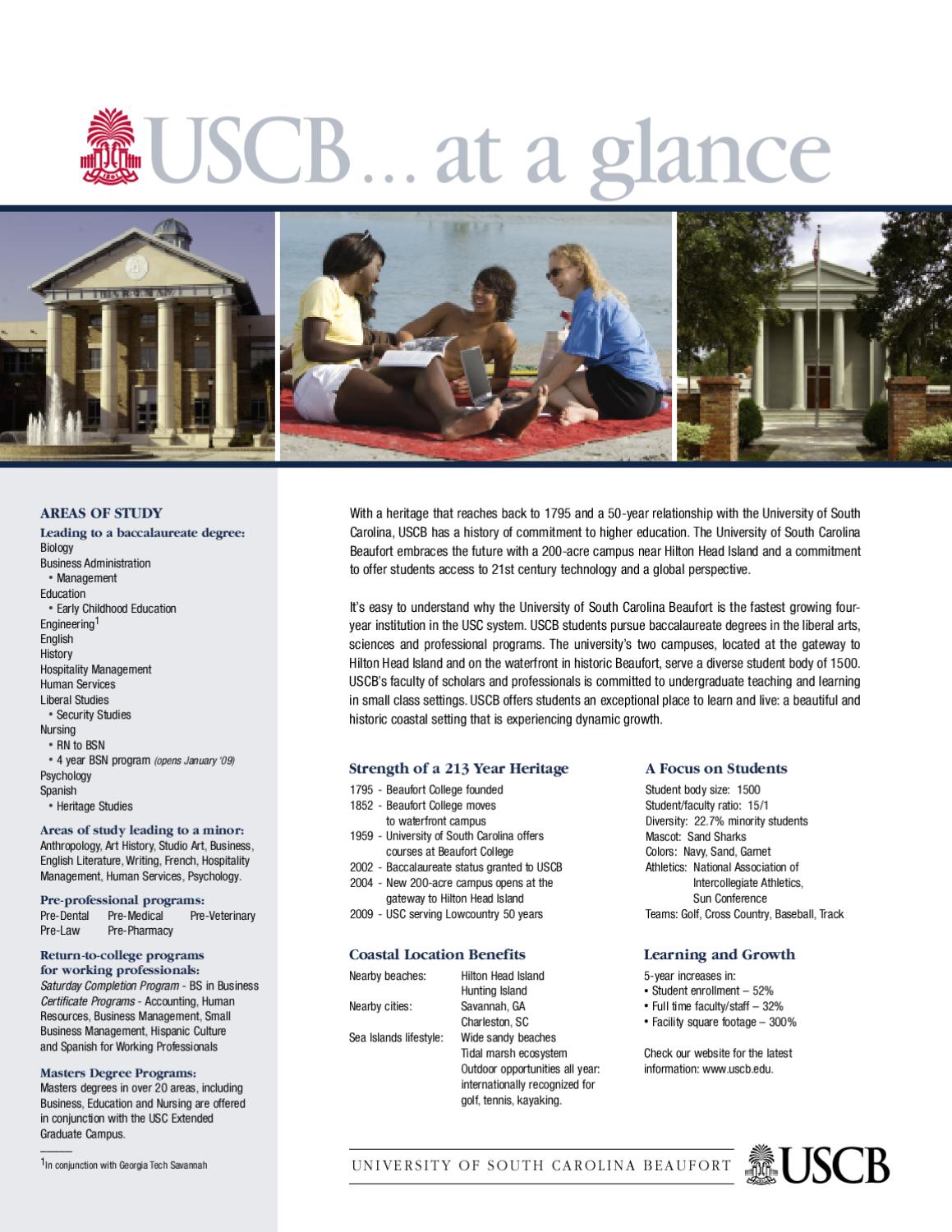 /USCB_At_a_Glance by University of South Carolina Beaufort (USCB) - Issuu