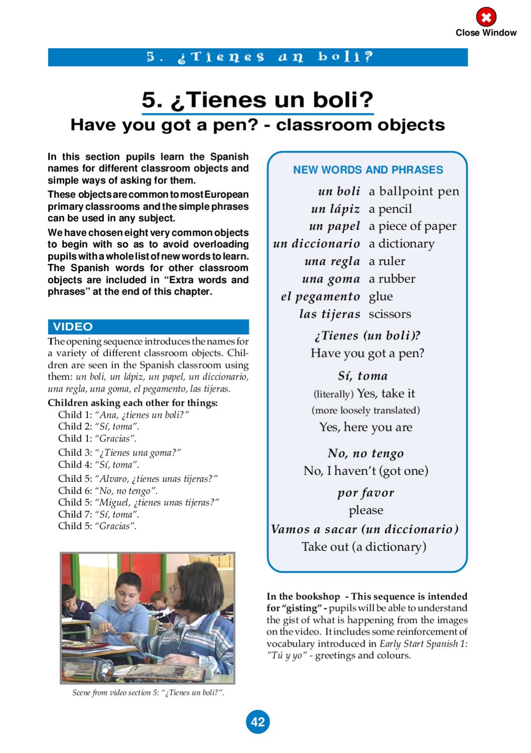 Sample chapter Early Start Spanish Pack 2 by Early Start Languages - Issuu