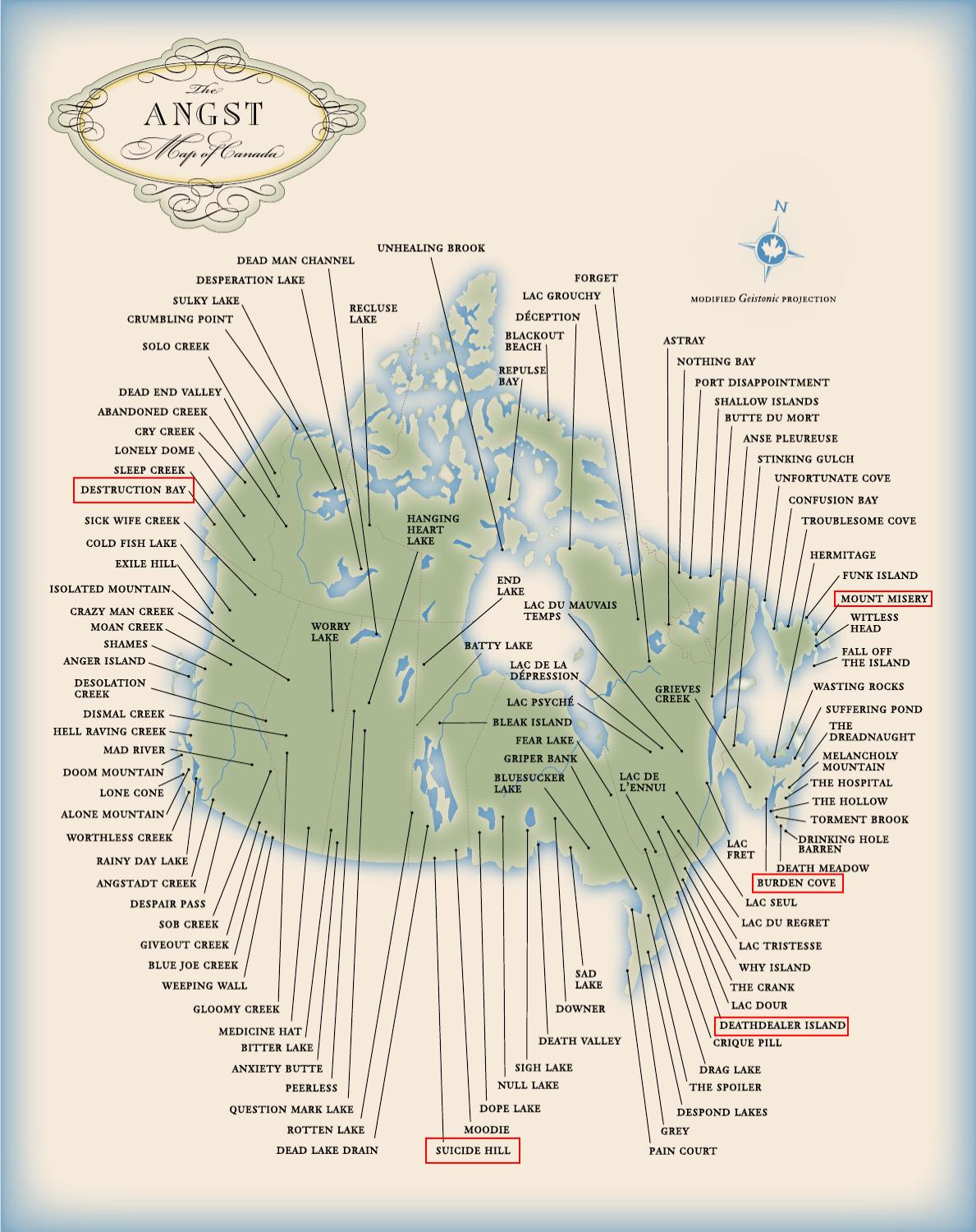 The Angst map of Canada by Geist Magazine - Issuu