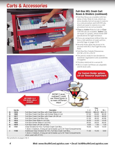 Crash Cart Boxes & Accessories by Health Care Logistics - Issuu