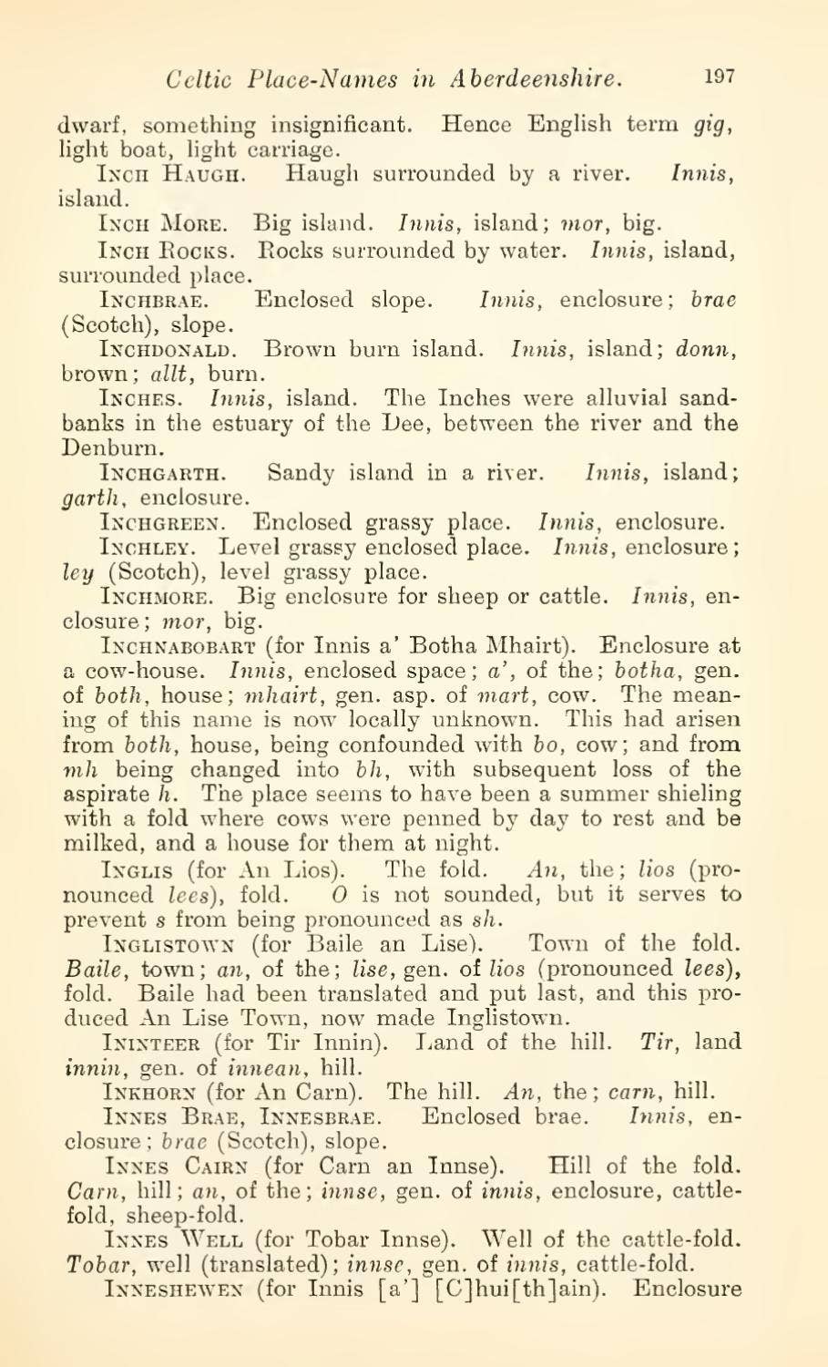 CELT-LING-Font-CELTIC PLACE NAMES IN ABERDEENSHIRE-MILNE by Marcial ...