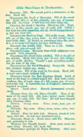 CELT-LING-Font-CELTIC PLACE NAMES IN ABERDEENSHIRE-MILNE by Marcial ...