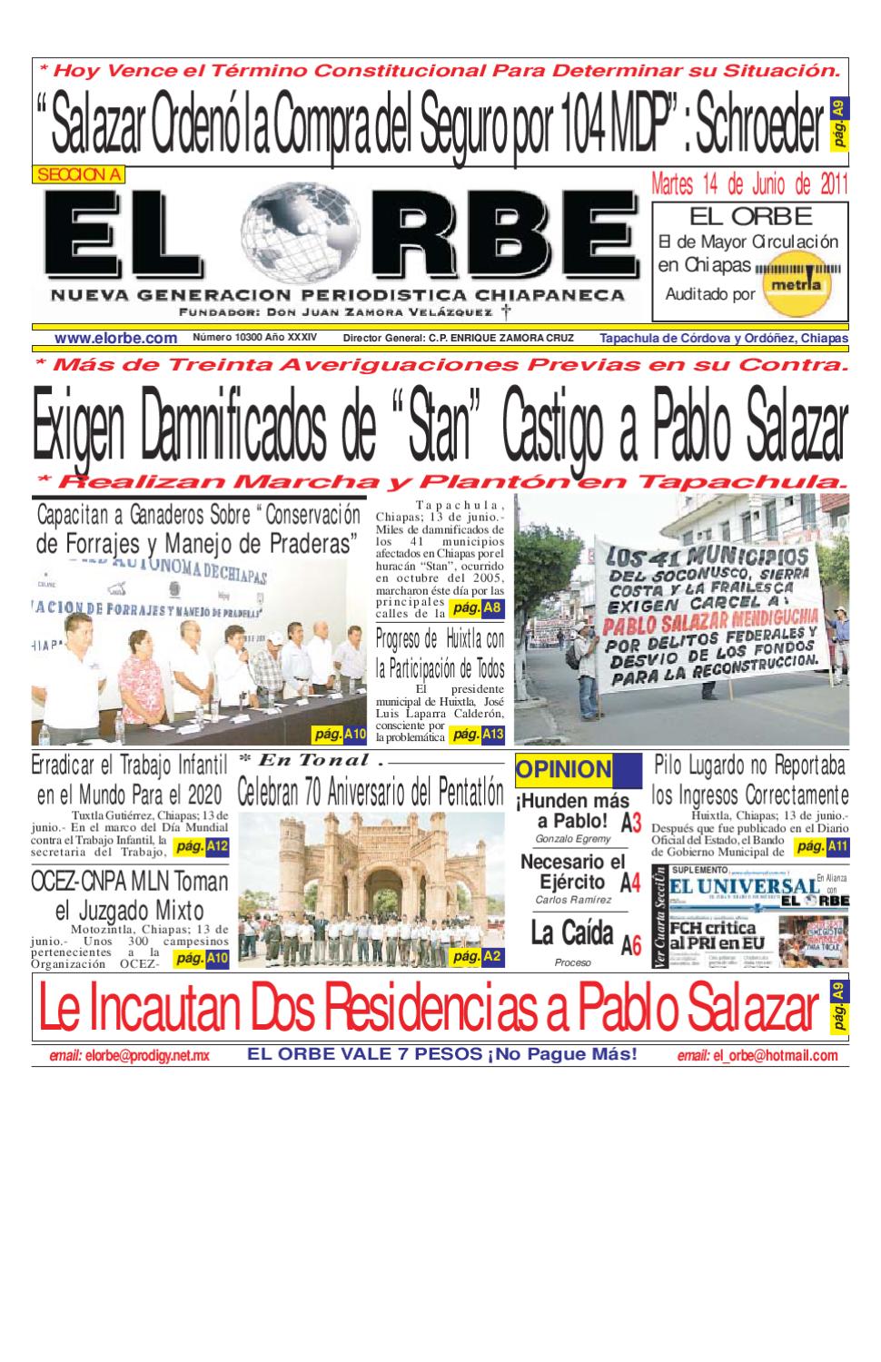 JUNIO 14 DE 2011 by El Orbe - Issuu