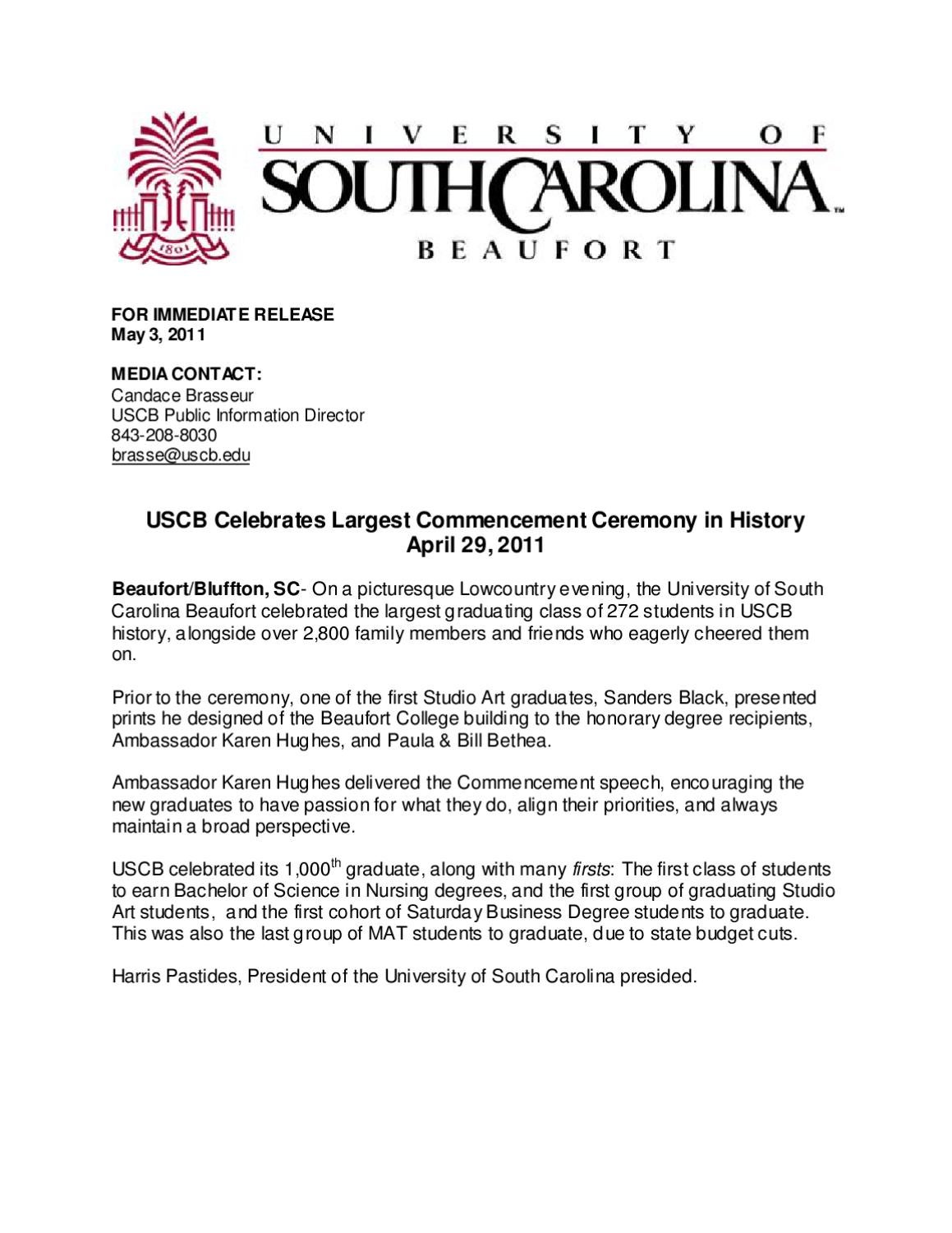 /USCB_Celebrates_Largest_Commencement_Ceremony_in_History by University ...