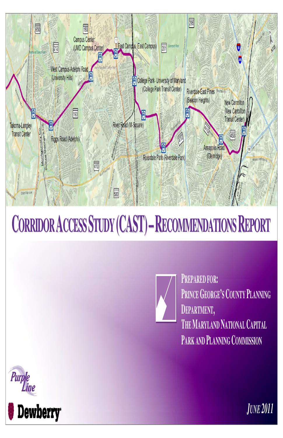 Purple Line Corridor Access Study by Maryland-National Capital Park ...