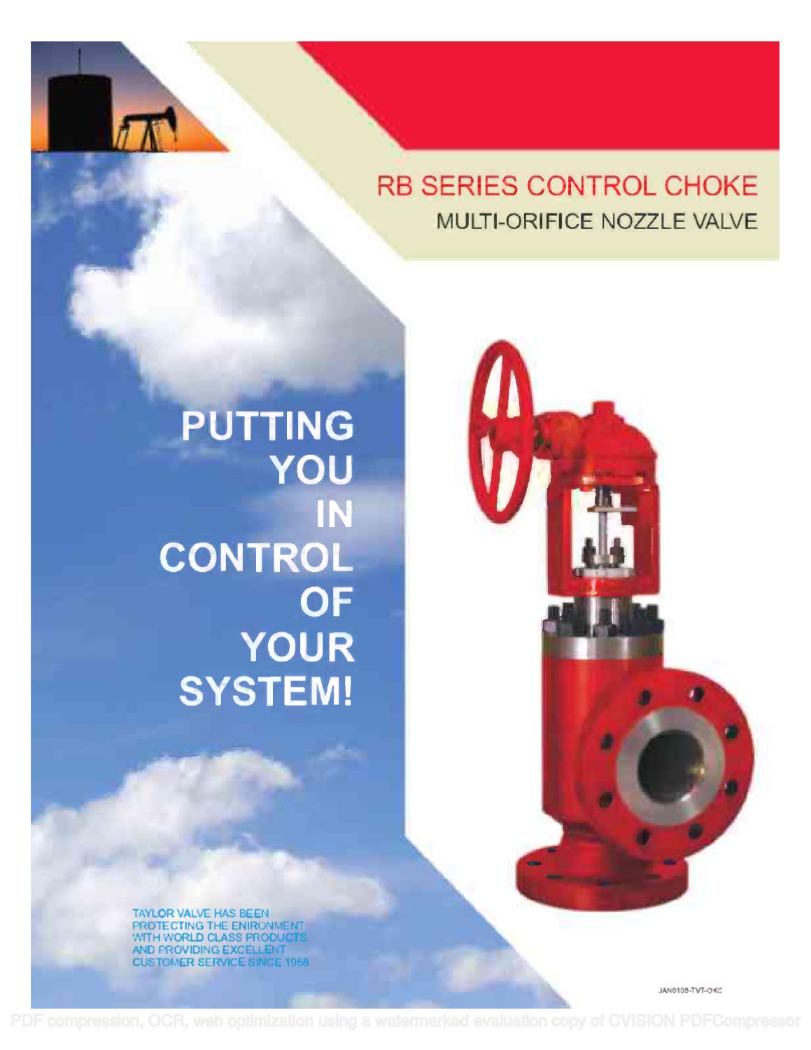 RB Series Multi Orifice Valve Order Code~Flow Rate~Parts Manual by RMC ...