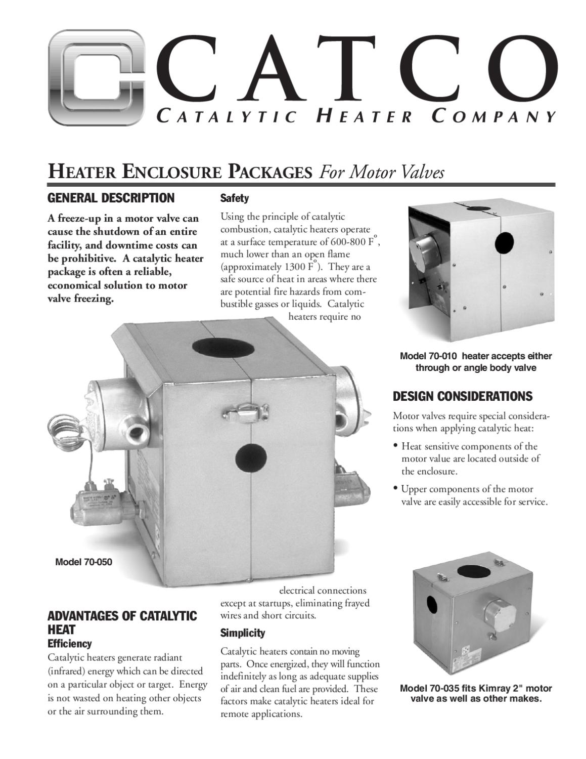 CATCO 70 Series 1~2 Valves Heater Brochure by RMC Process Controls ...