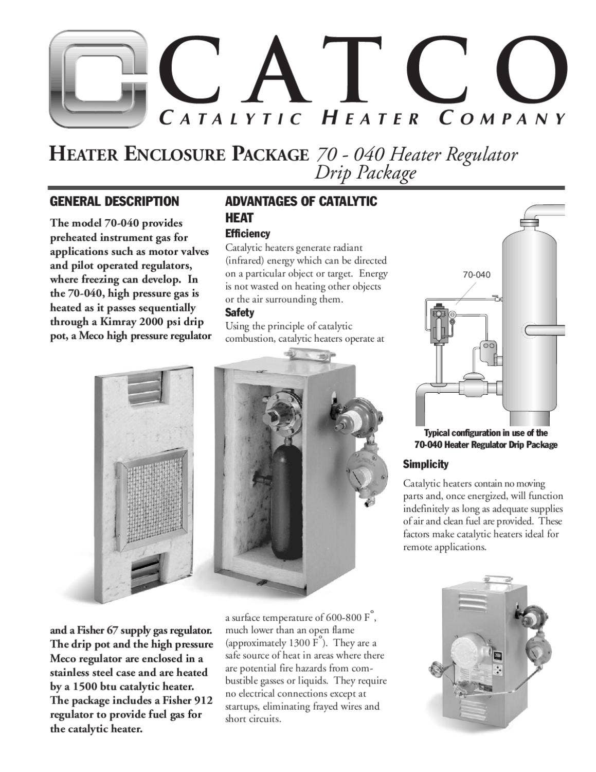 CATCO 70-040 Drip Pot Heater Brochure by RMC Process Controls ...