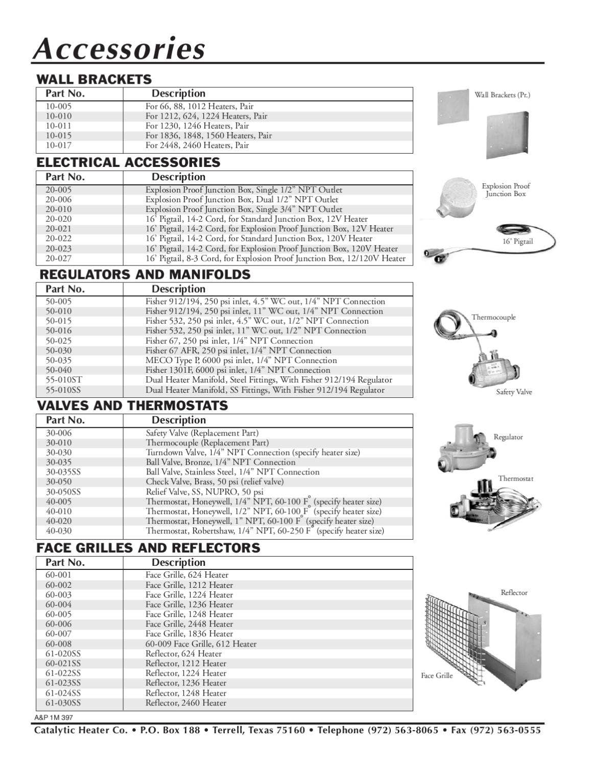 CATCO Heaters Accessories & Parts List by RMC Process Controls ...