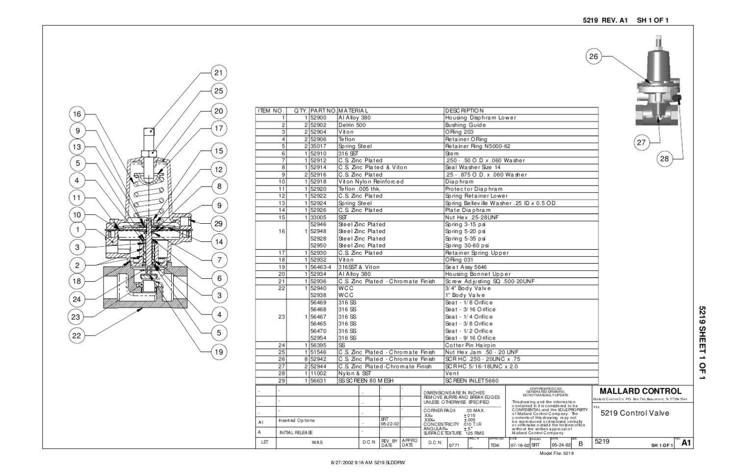 5219 Valve Schematic by RMC Process Controls & Filtration, LLC. - Issuu