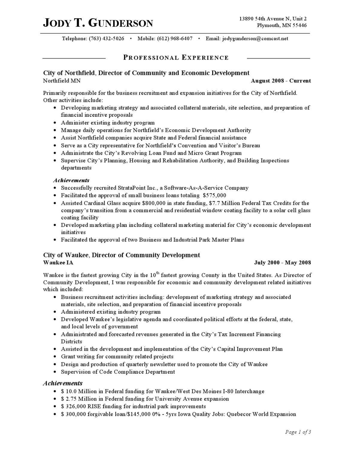 Resume by Jody Gunderson - Issuu