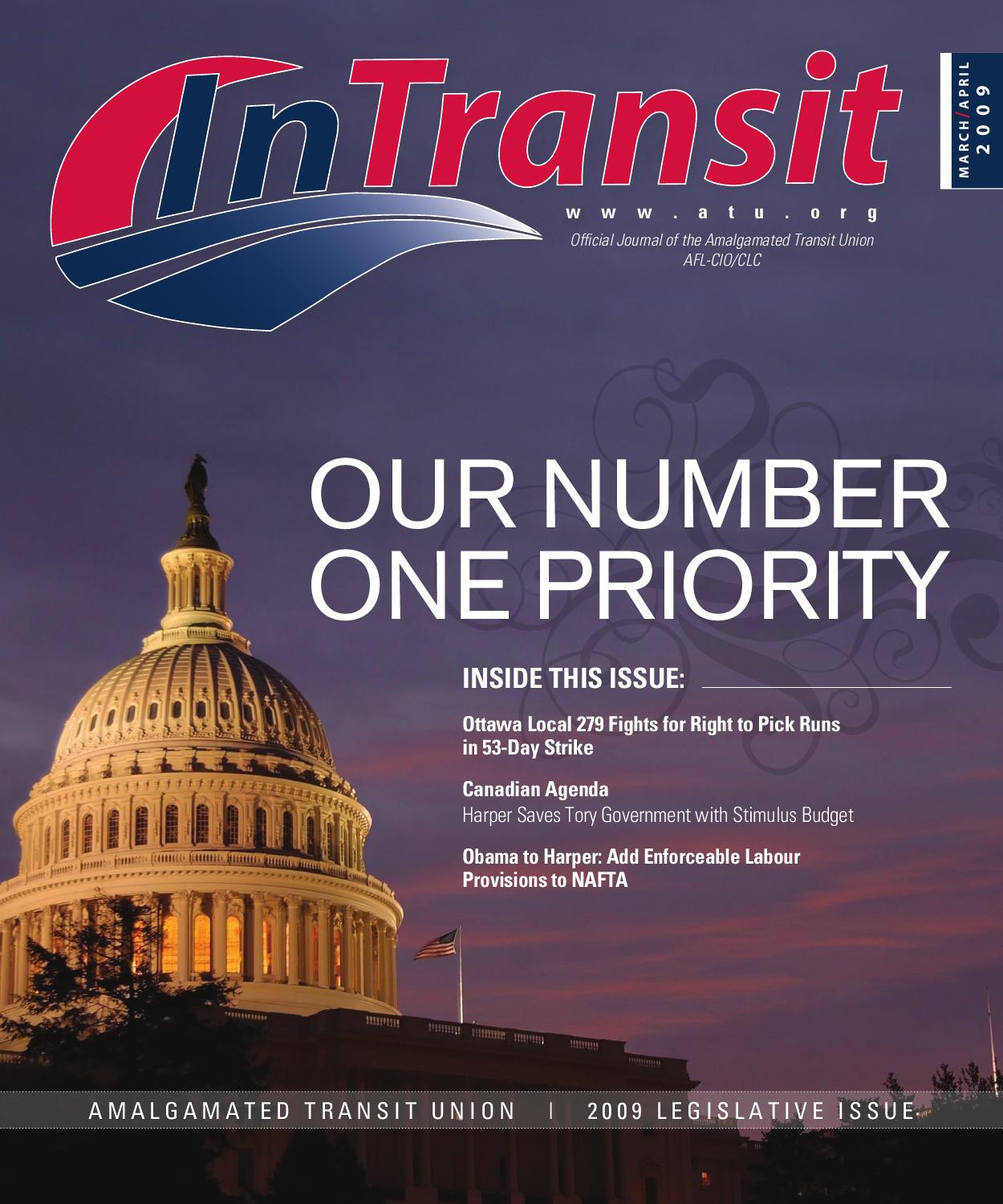In Transit - March/April 2009 by Amalgamated Transit Union - Issuu