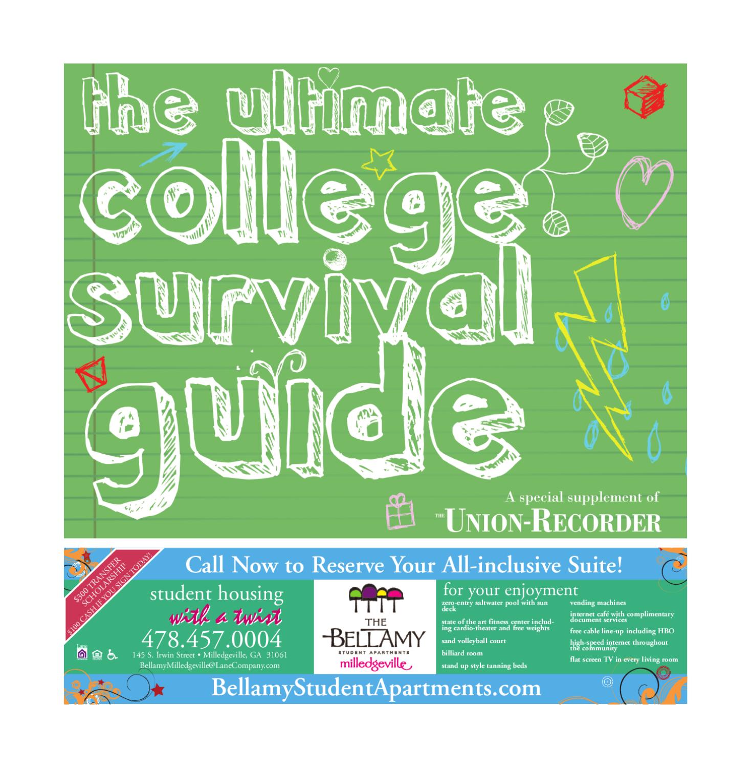 The Ultimate College Survival Guide 2011 by The Union-Recorder - Issuu