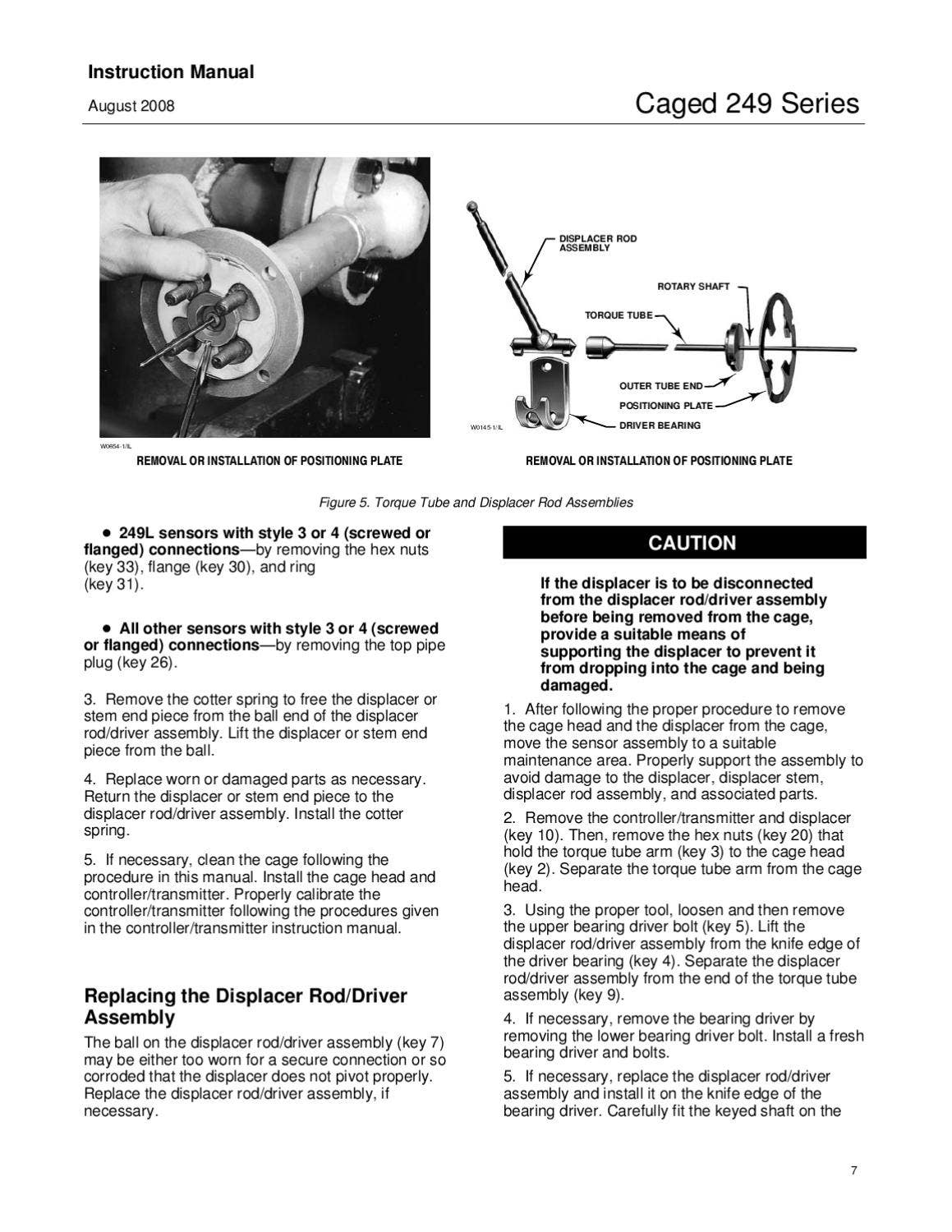 249 Series Sensor CAGED Instruction Manual Aug 2008 by RMC Process ...