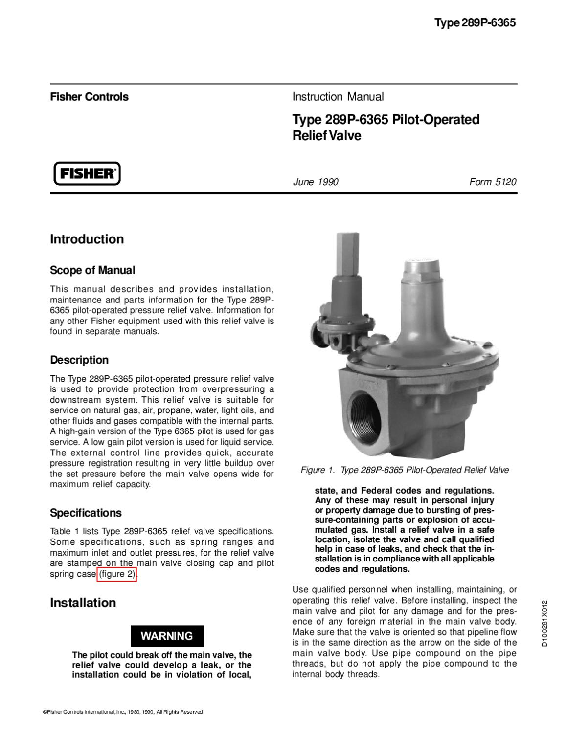 289P-6365 Instruction Manual by RMC Process Controls & Filtration, LLC ...