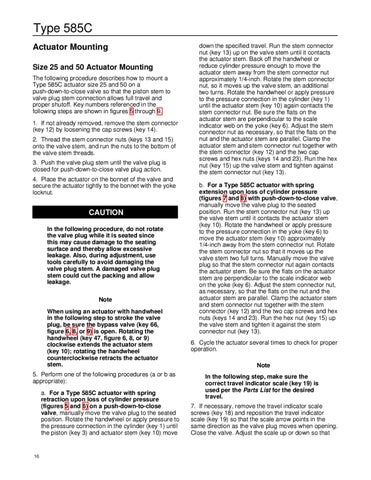 585C Actuator Manual Instruction Manual by RMC Process Controls ...
