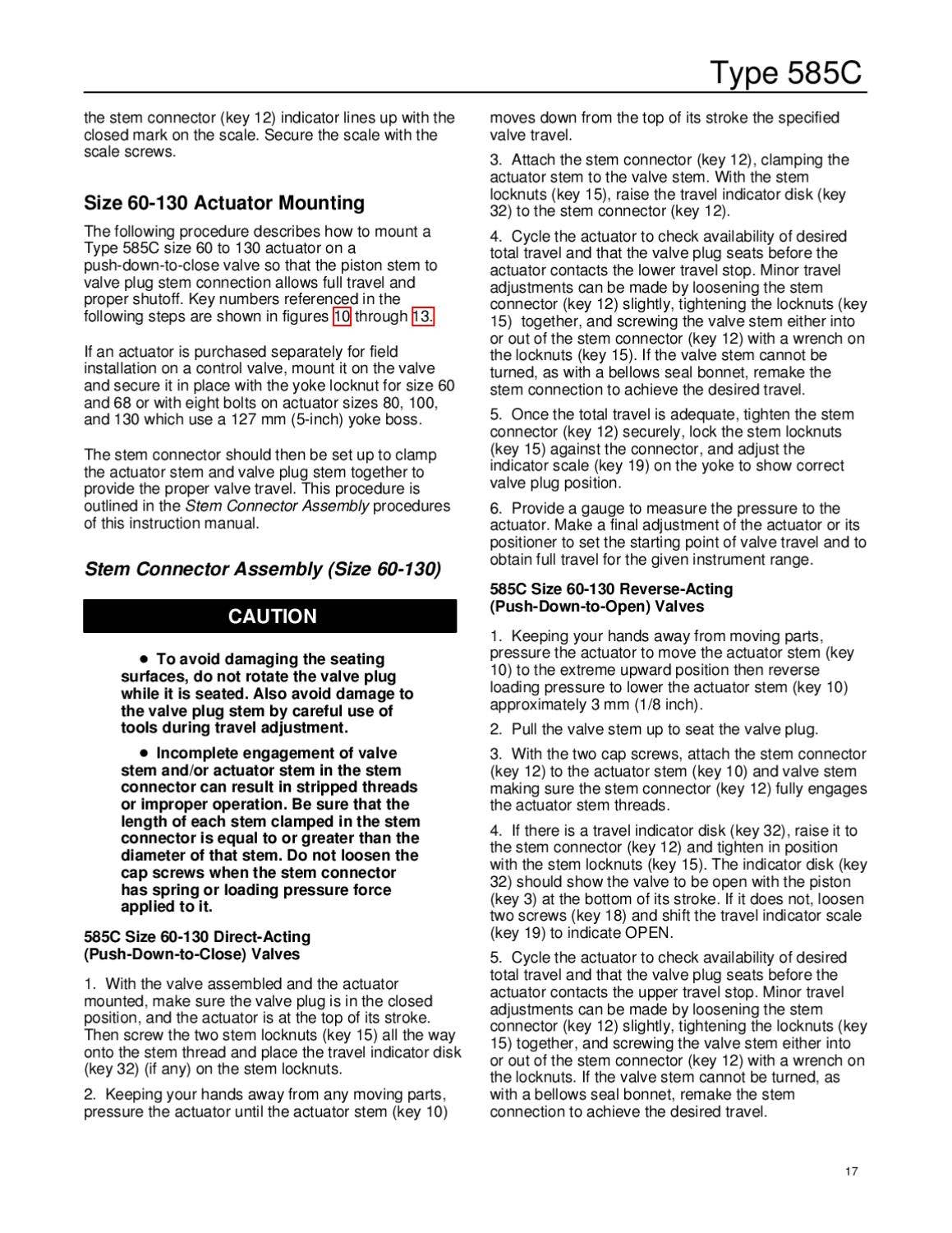 585C Actuator Manual Instruction Manual by RMC Process Controls ...