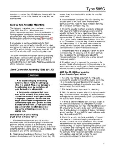 585C Actuator Manual Instruction Manual by RMC Process Controls ...