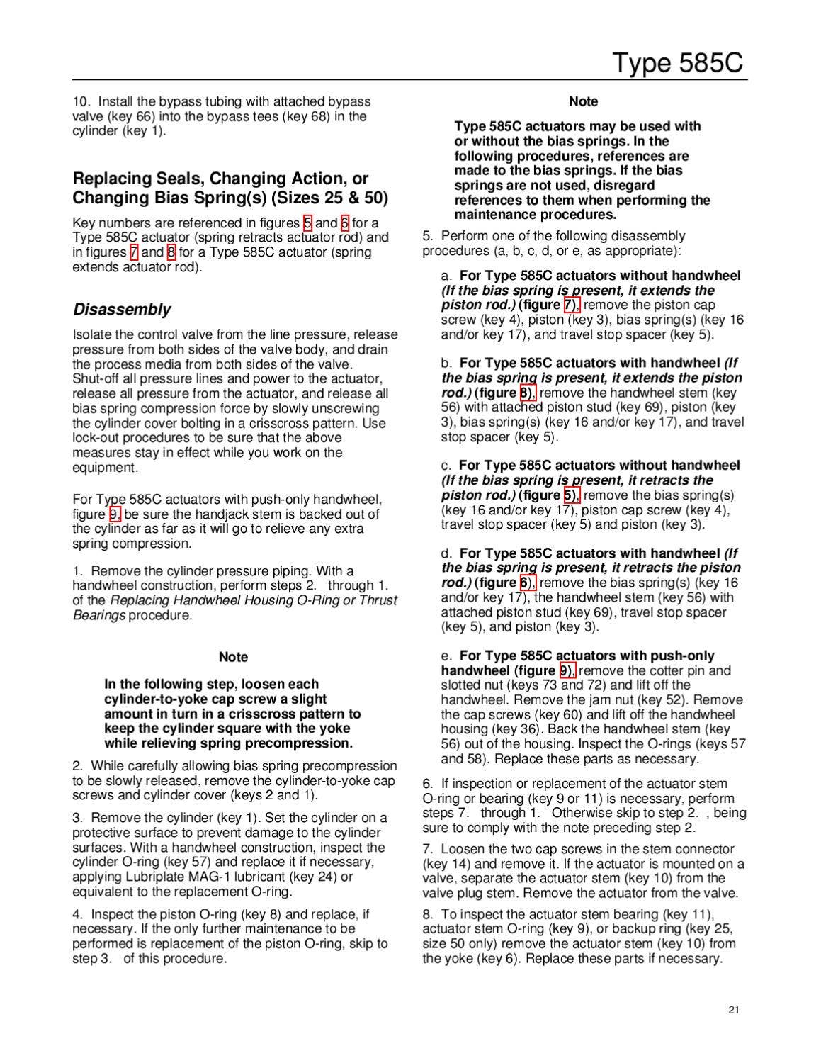 585C Actuator Manual Instruction Manual by RMC Process Controls ...