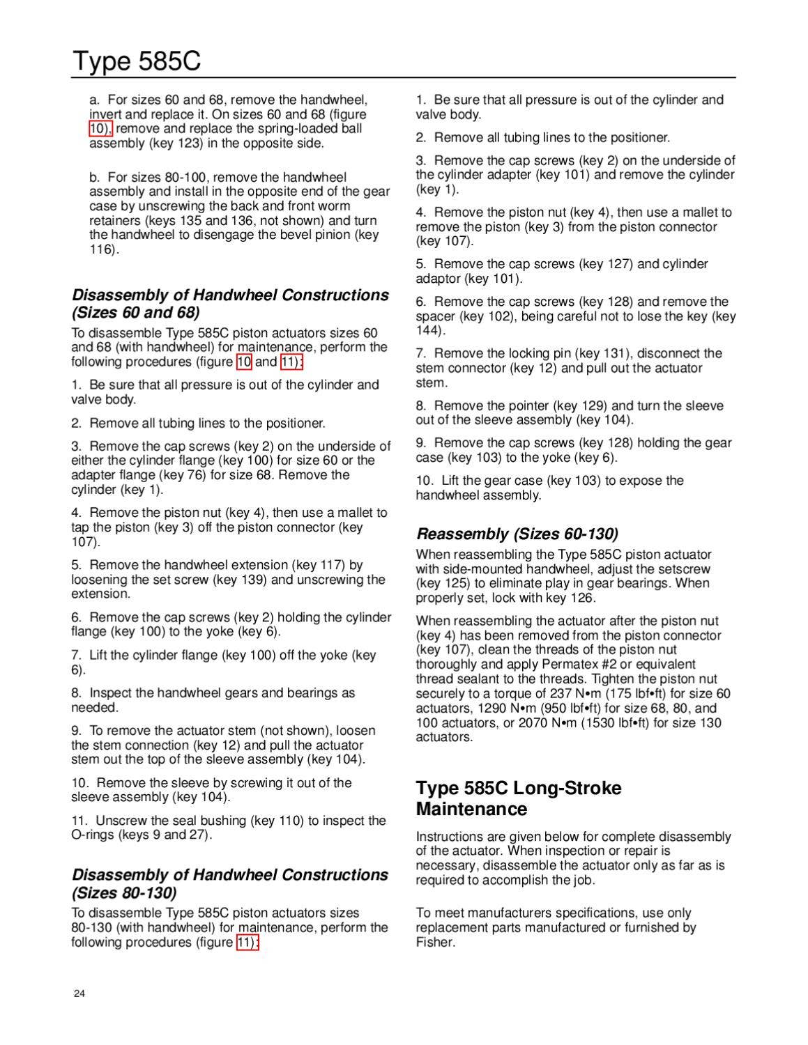 585C Actuator Manual Instruction Manual by RMC Process Controls ...