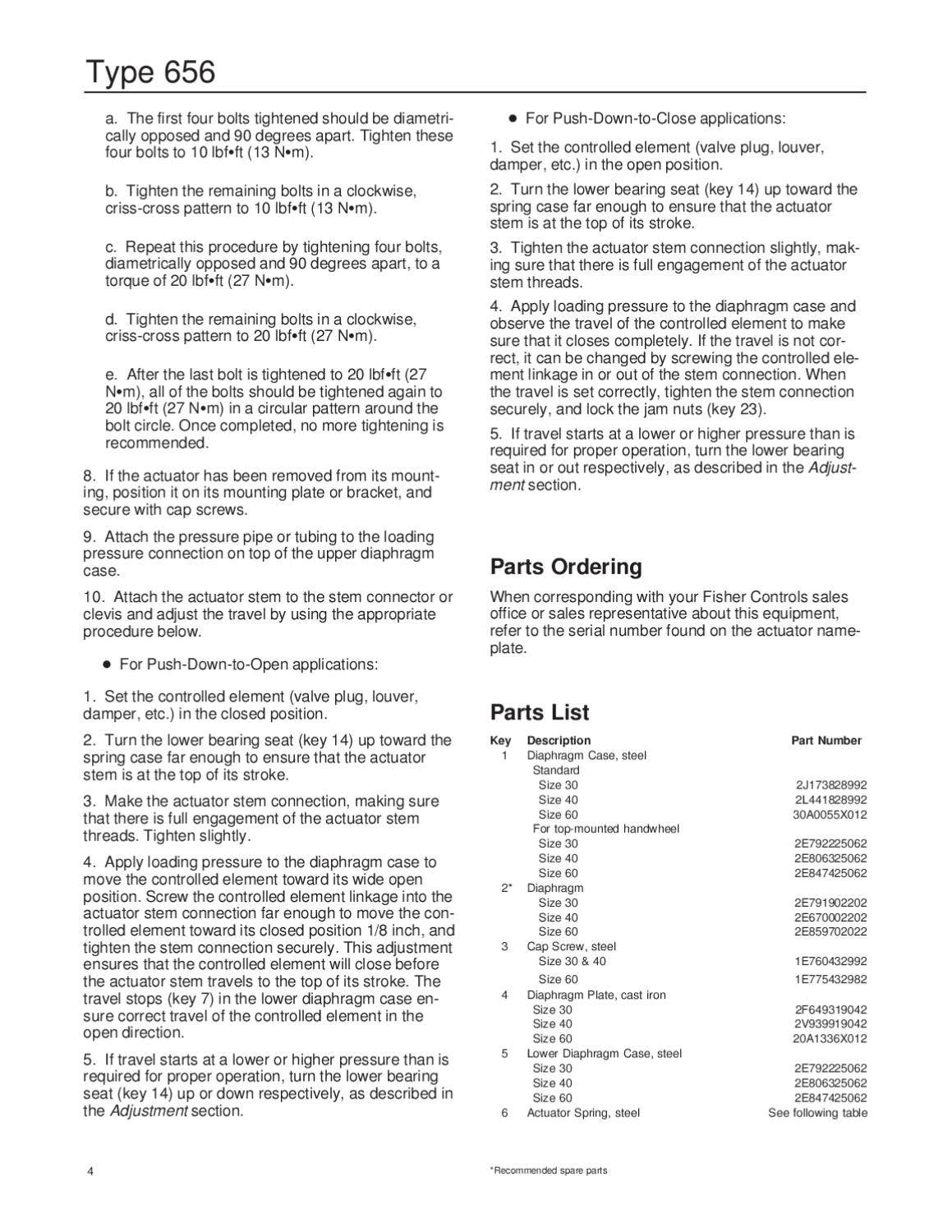 656 Actuator Instruction Manual by RMC Process Controls & Filtration ...