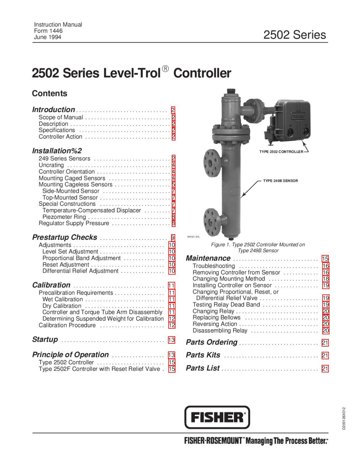 2502 Controller Instruction Manual by RMC Process Controls & Filtration ...