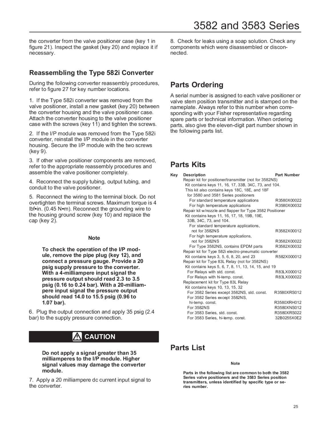 3582 Positioner Instruction Manual June 1998 by RMC Process Controls ...
