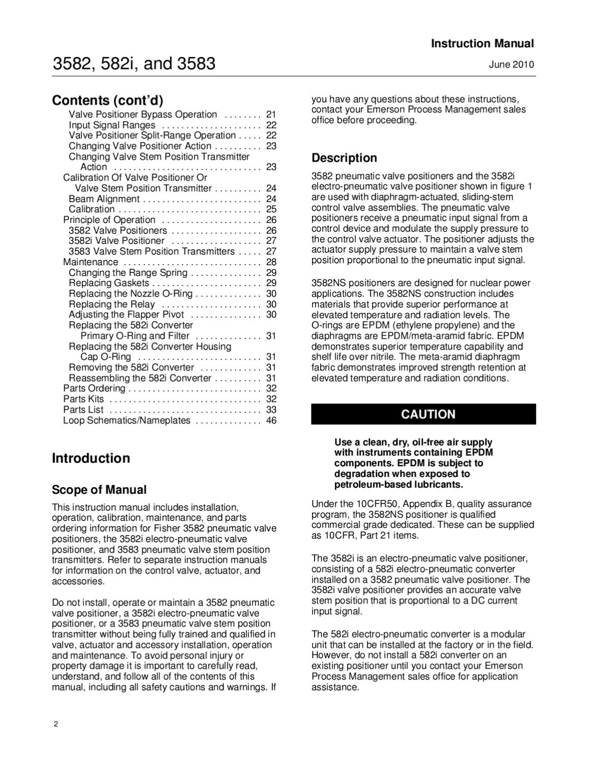 3582 Positioner Instruction Manual June 2010 by RMC Process Controls ...