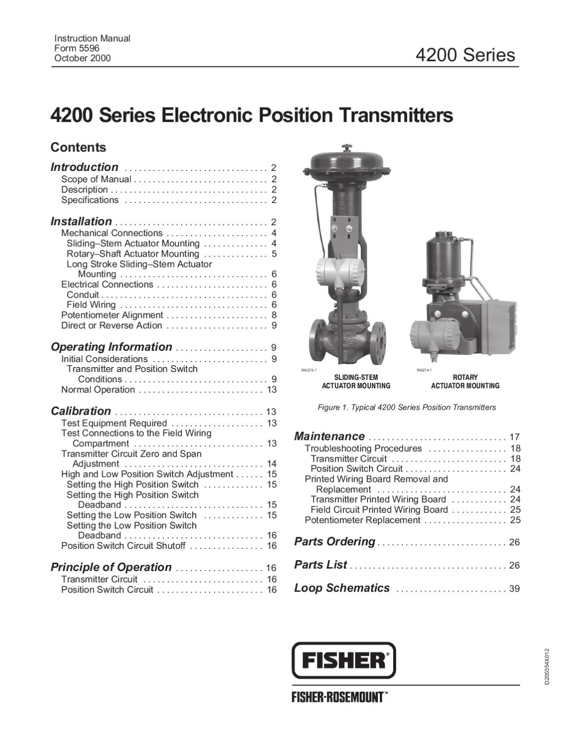 4200 Transmitter Instruction Manual by RMC Process Controls ...