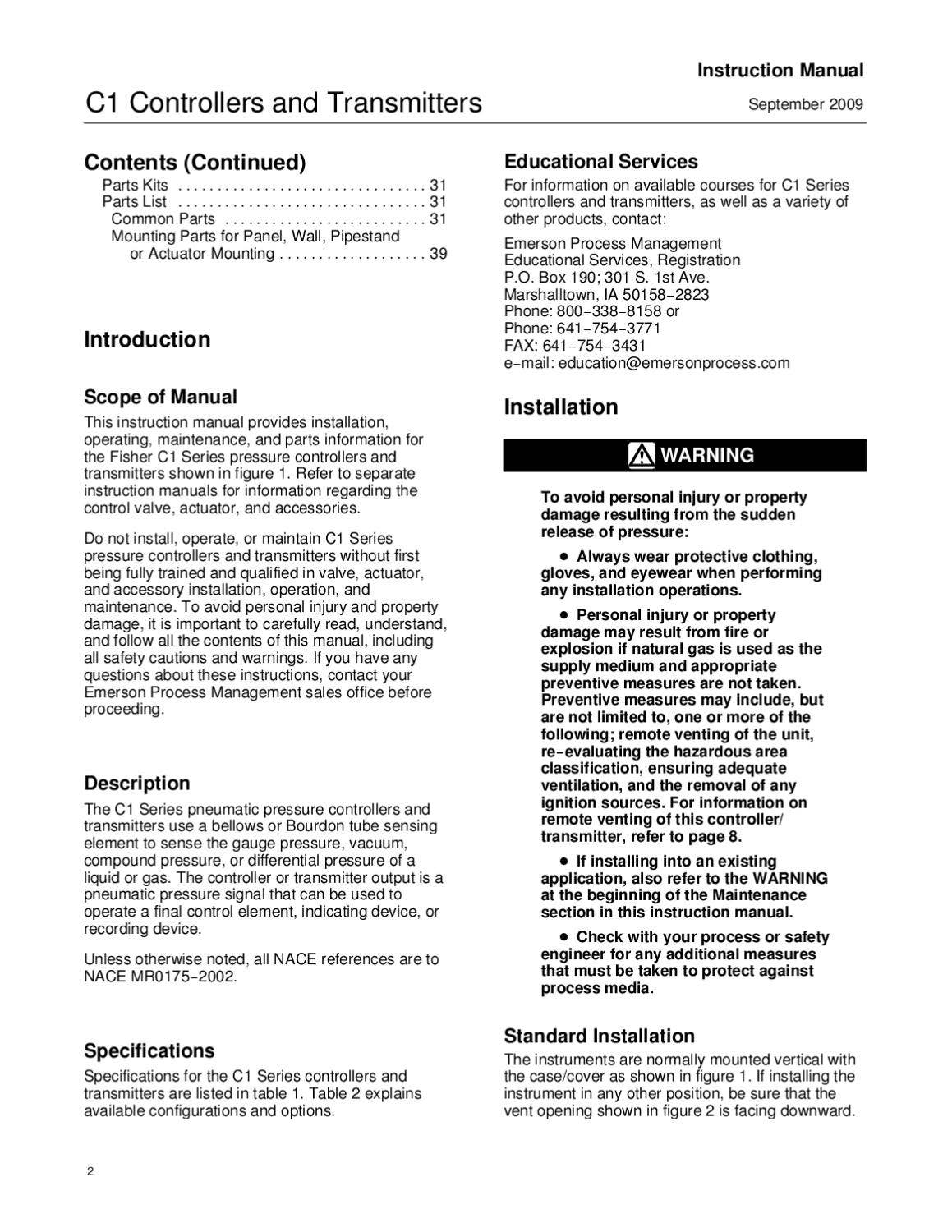 C1 Instruction Manual by RMC Process Controls & Filtration, LLC. - Issuu