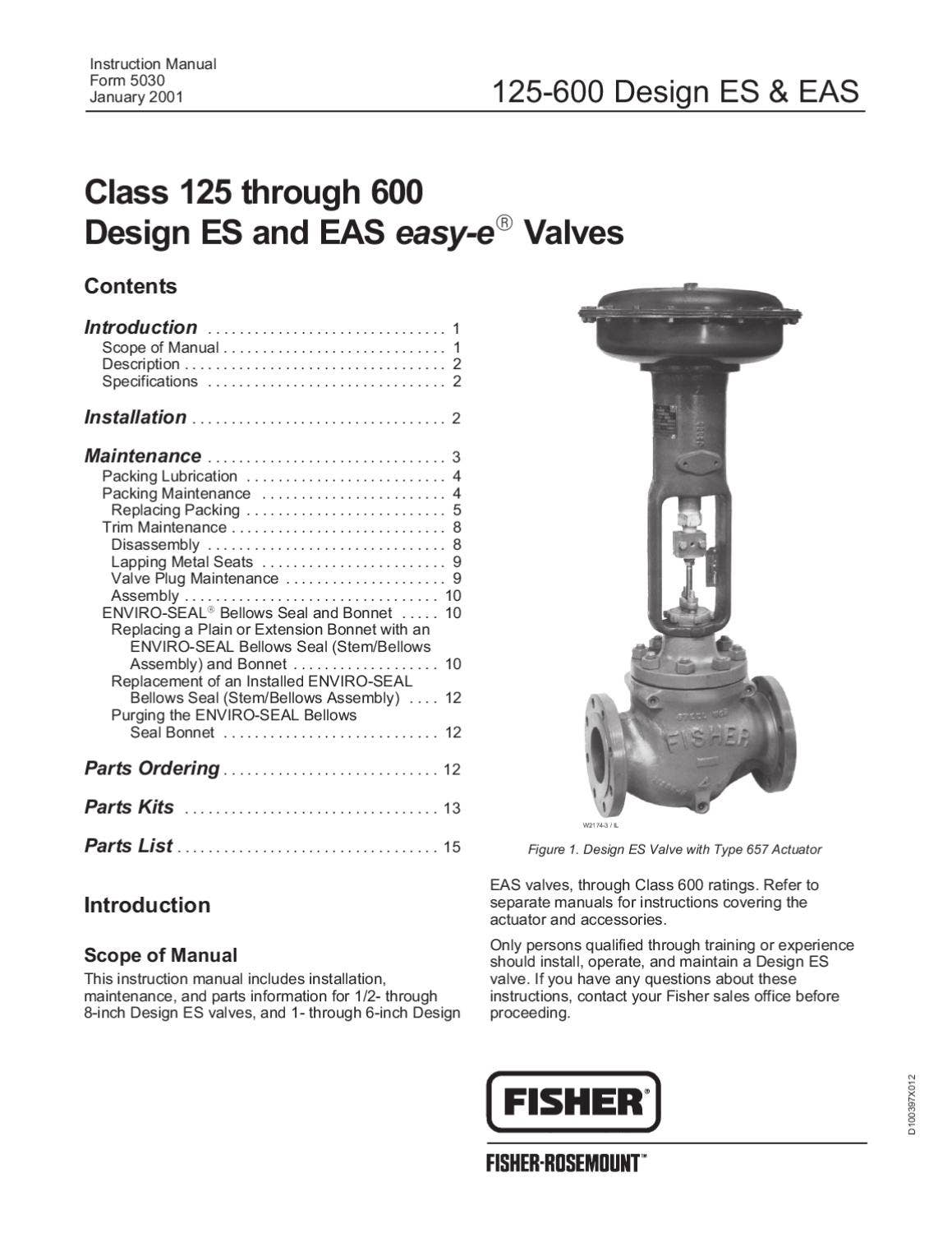 ES~EAS Valve Instruction Manual by RMC Process Controls & Filtration ...