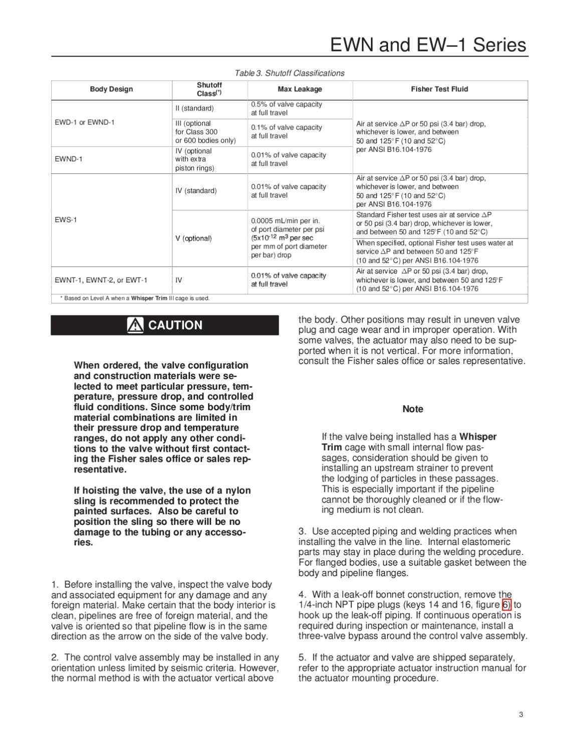 EWN~EW1 Valve Instruction Manual by RMC Process Controls & Filtration ...
