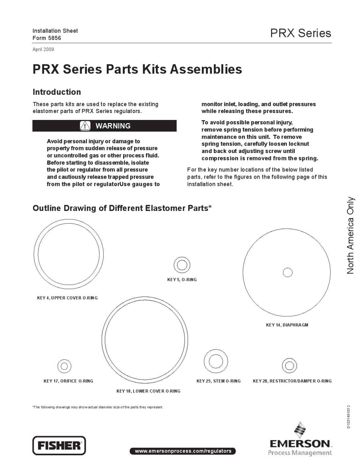 PRX Pilot Parts Kits Assemblies by RMC Process Controls & Filtration ...