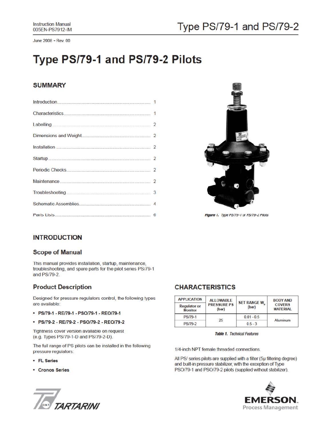 PS79-2~2 PILOT Instruction Manual by RMC Process Controls & Filtration ...