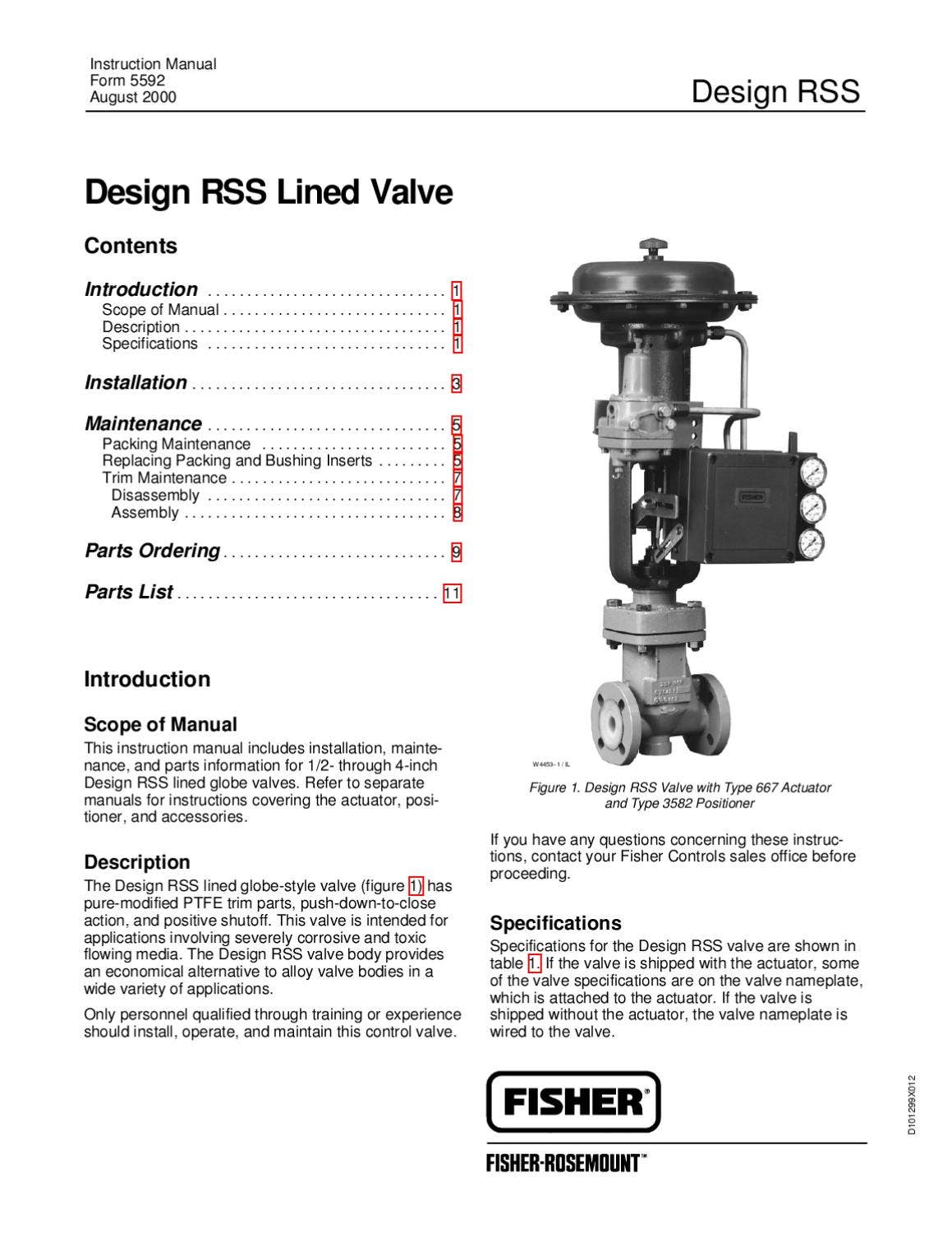 RSS Valve Instruction Manual by RMC Process Controls & Filtration, LLC ...