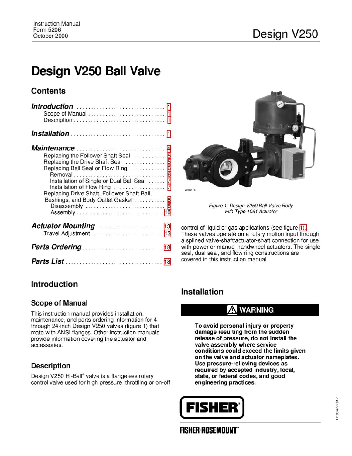 V250 Instruction Manual by RMC Process Controls & Filtration, LLC. - Issuu